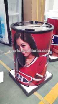 Promotional can cooler for outdoor party round barrel beverage cooler ...