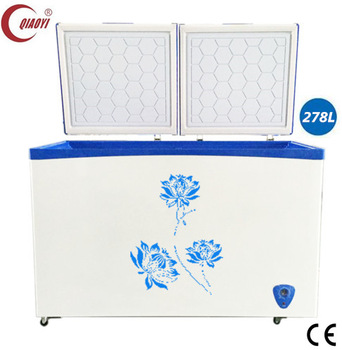 two door chest type ice cream freezer chest deep freezer 278L - Coowor.com
