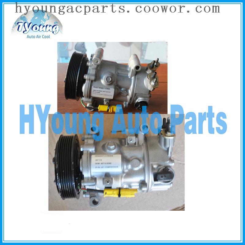 New Car accessories air conditioner compressor 6C12 for Peugeot 207 ...