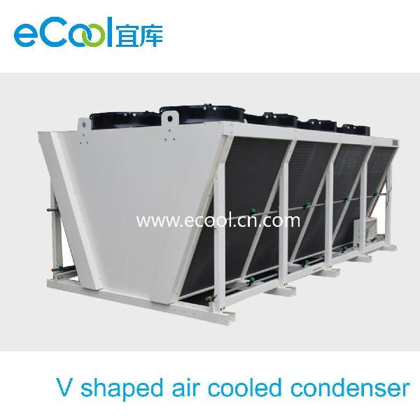 V-Shape Outdoor Air Cooled Condenser for Cold Storage Refriegration ...