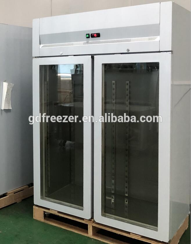 Stainless steel Commercial hotel kitchen refrigerator /Freezer 2 doors ...