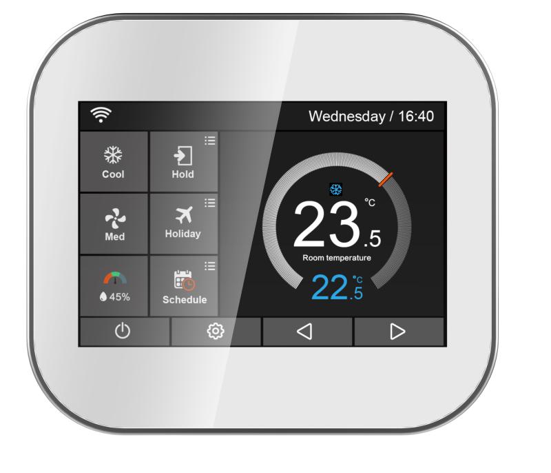 rs485 modbus programmable touch screen room thermostat - Coowor.com