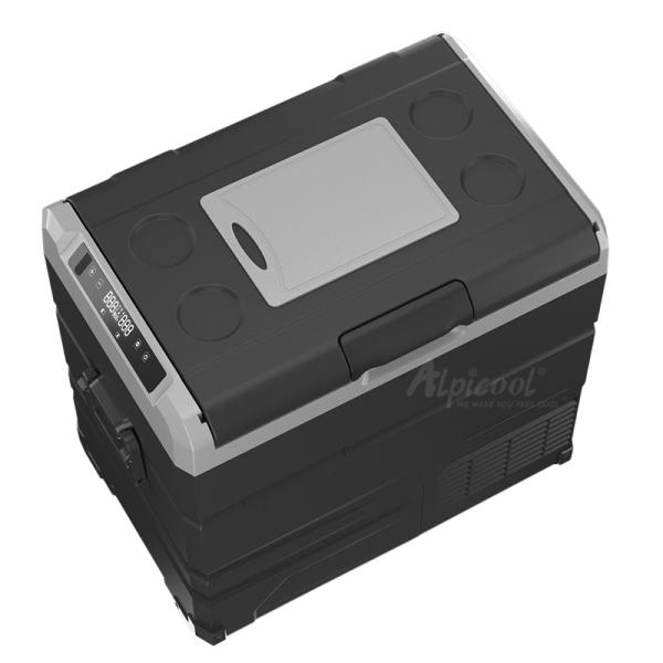 Alpicool 55L 12V Compressor Dual Zones Small Mini Portable Solar Fridge ...