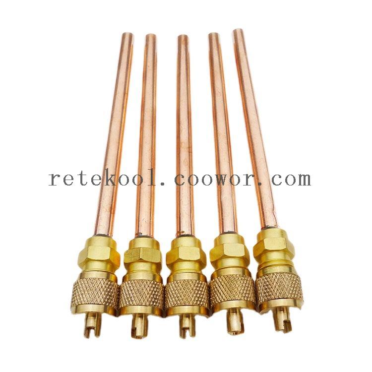 refrigeration pin valve refrigerant ac charging access valve core cu 1/ ...