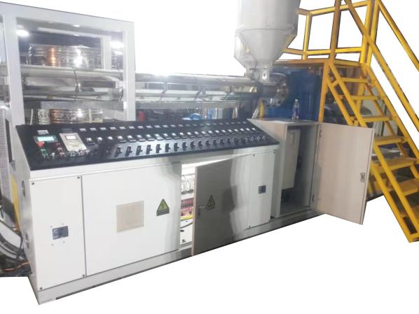 Vented single screw PE PP plastic extruder for Making Geocell - Coowor.com