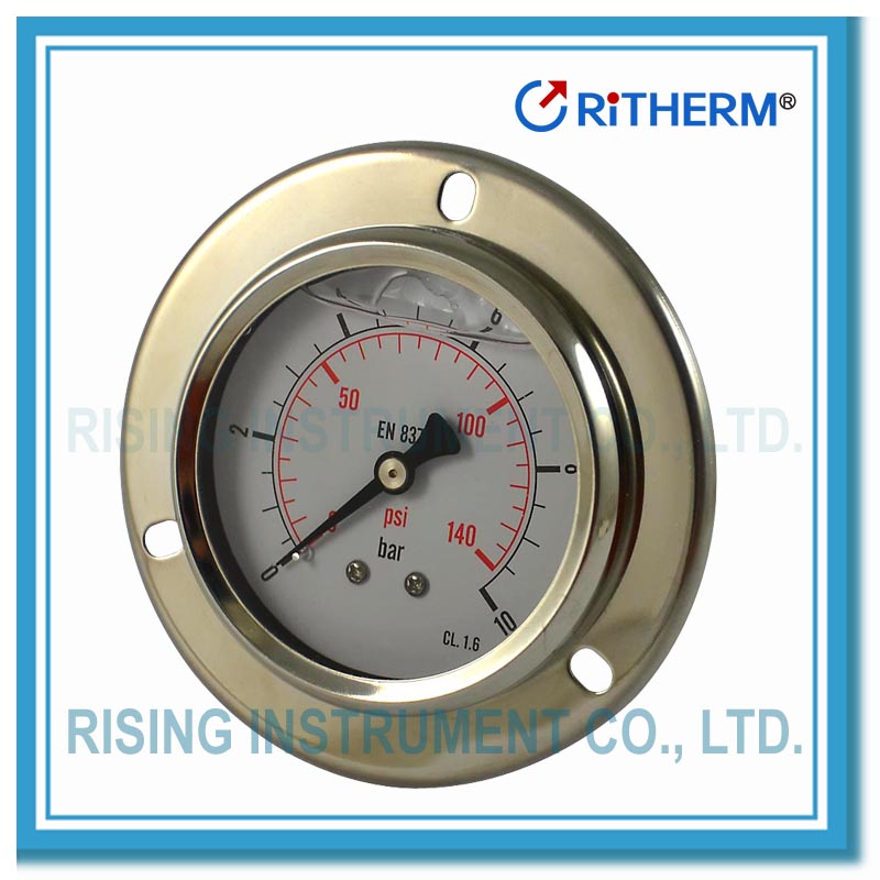 back connection panel mount pressure gauge flange - Coowor.com