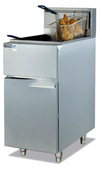 free standing gas temperature-controlled fryer (3-tube)/gas fryer with ...