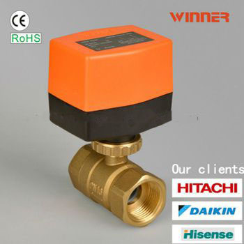 normal open/ close 2 way electric water brass ball valve - Coowor.com