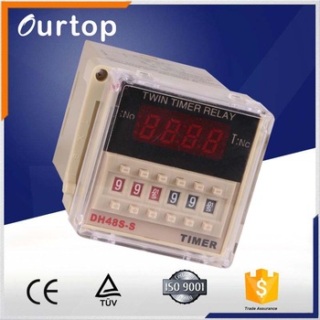 DH48S-S Super Electric Digital Twin Time Relay Time Delay Relay Time ...