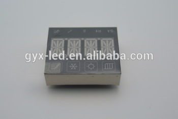 GYX blue and red color custom 7 segment LED display for water heater ...